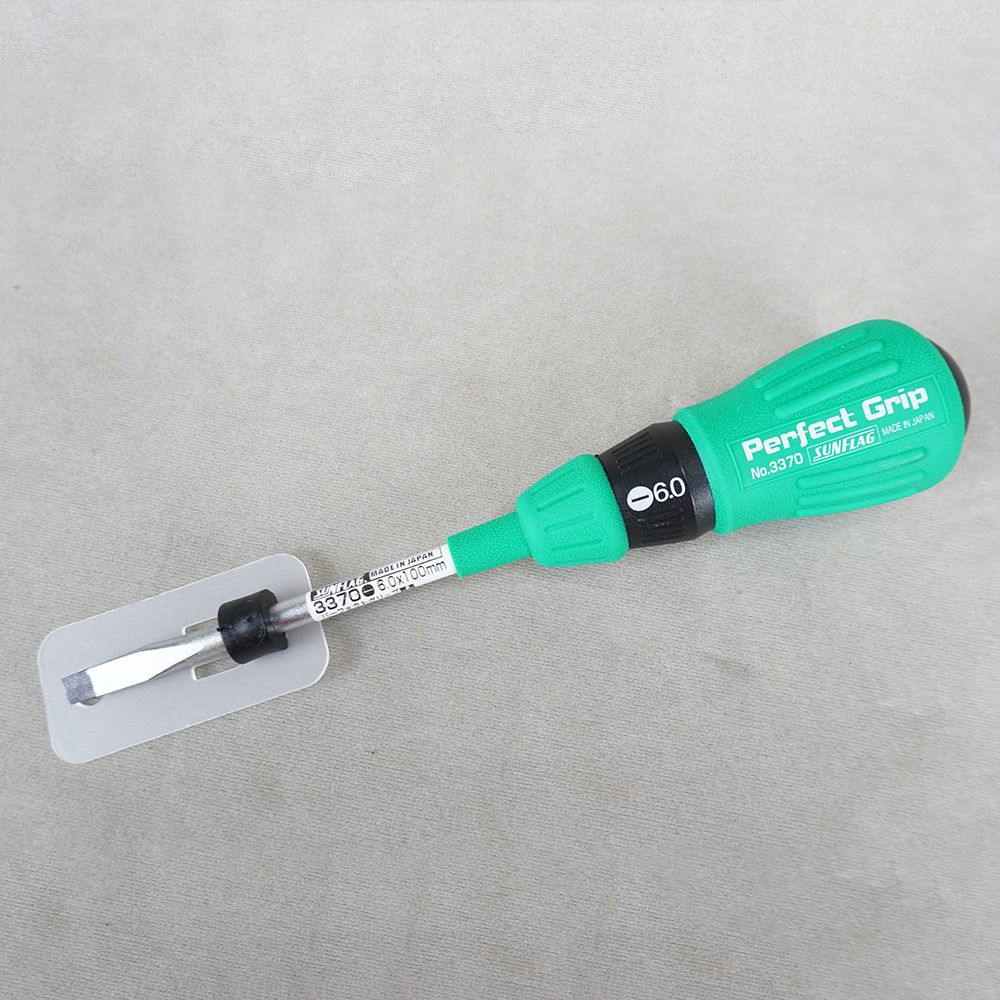 SUNFLAG 新龜 【日本】貫通膠柄起子 一字 6 x 100mm (No.3370) - PChome 24h購物