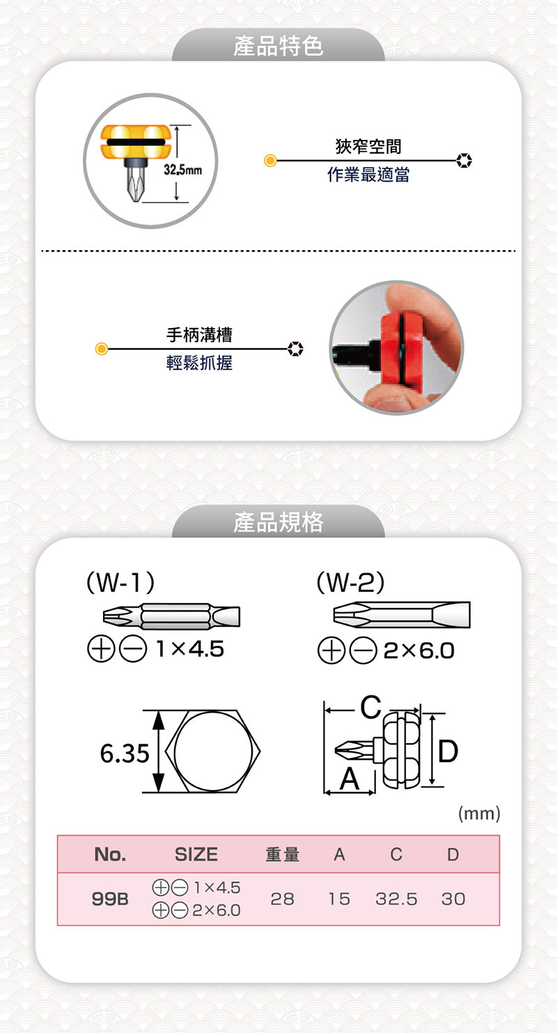 SUNFLAG 新龜 【日本】超短起子 一字/十字 (No.99B) - PChome 24h購物